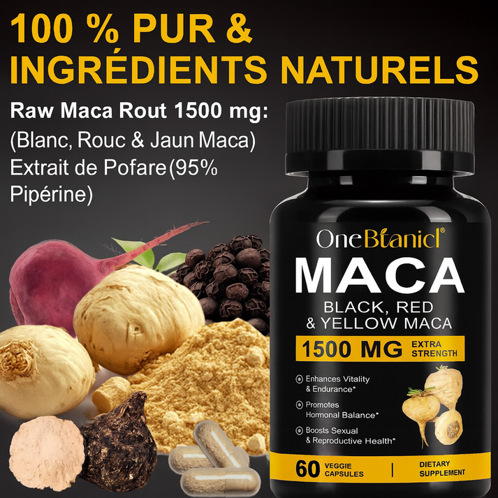 Maca Noire Bio Ultra-Concentrée – Boost Naturel de Testostérone, Libid ...